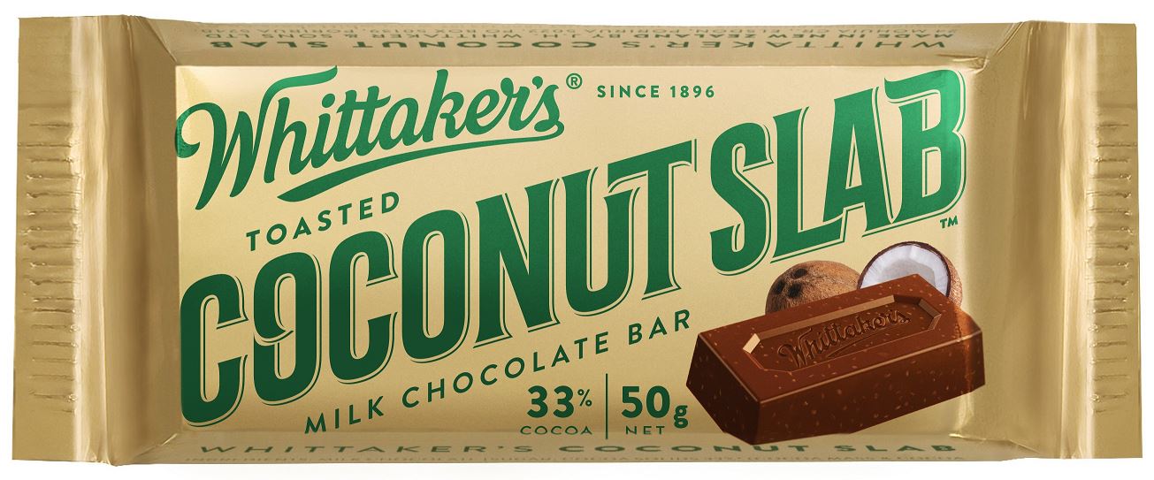 Whittakers Slab Toasted Coconut 50g x50ct – DutchRusk